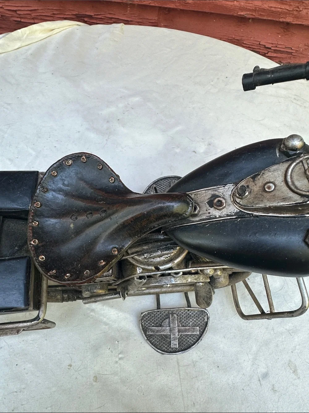 Art | Vintagestyle Black Metal Motorcycle Sculpture Home Art Accent ...